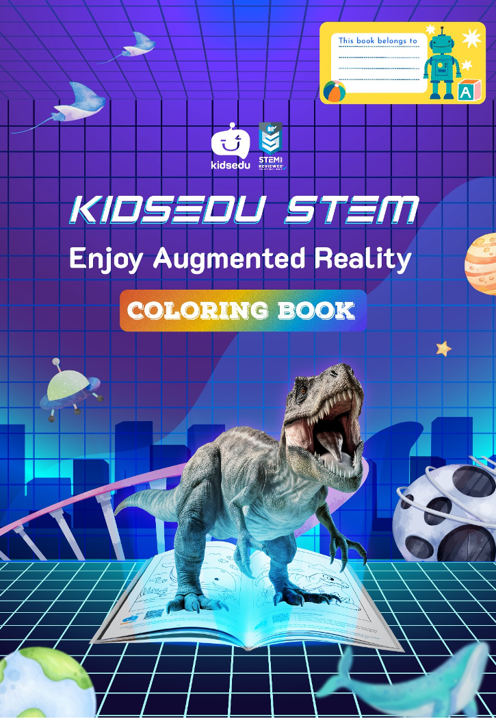 AR coloring book với chủ đề Giáng Sinh từ KidsEdu STEM